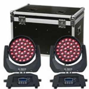 CABEZA WASH DE 36 LEDS DE 8W RGBW 4 EN 1 CON ZOOM C/CASE 2PZ
