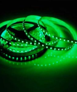 Tira LED SMD 3528, Verde, IP65, 120 LEDs/M, Rollo con 5 metros